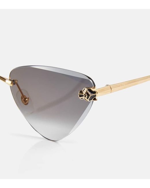Cartier Cat-Eye Sunglasses in Metallic | Lyst UK