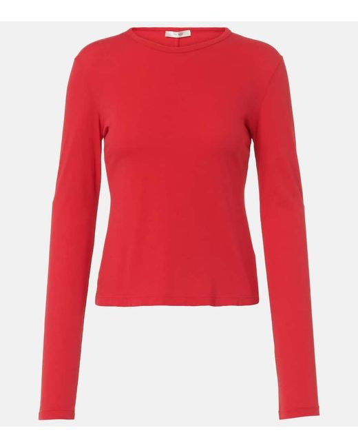 The Row Seruni Cotton Jersey T-Shirt in Red | Lyst