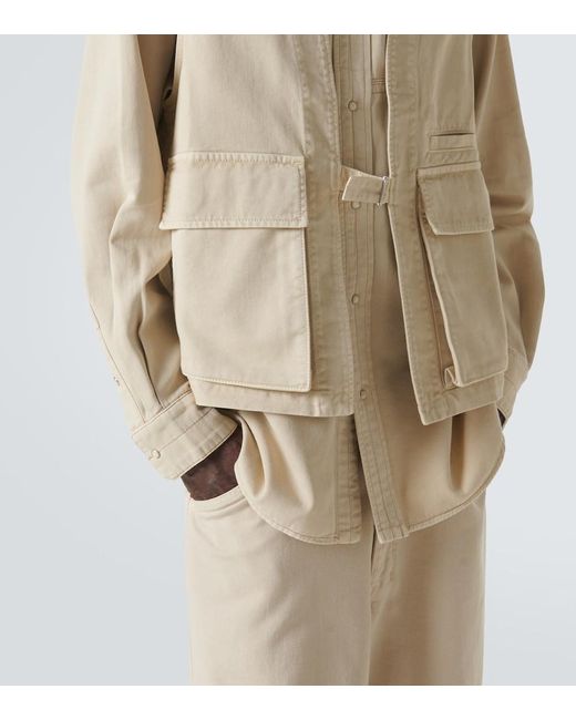 Lemaire Cotton Twill Vest in Natural for Men | Lyst UK