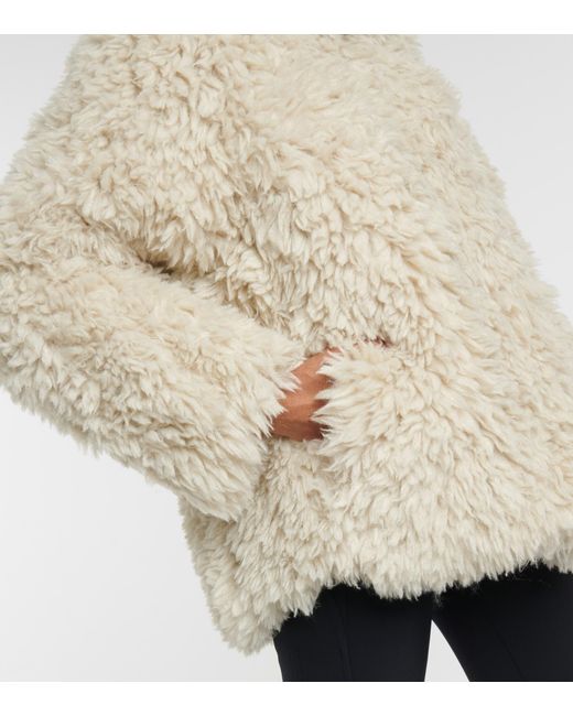 Goldbergh Woolly Faux Fur Jacket in Natural | Lyst