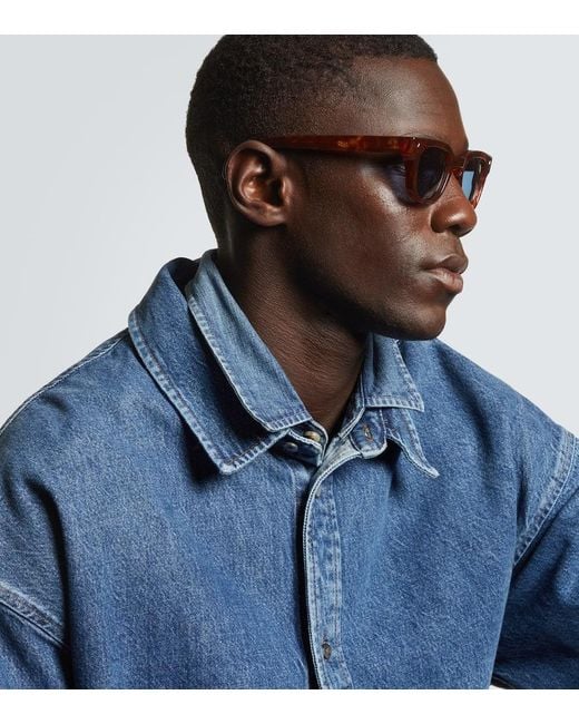 Jacques Marie Mage Julien Square Sunglasses in Blue for Men | Lyst
