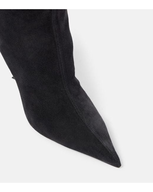 Paris Texas Nina 105 Suede Knee-high Boots in Black | Lyst