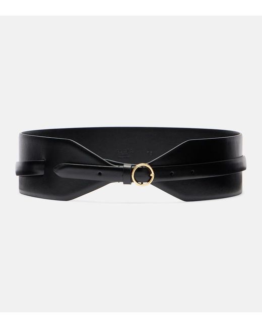 Alaïa Double Large Leather Belt in Black | Lyst