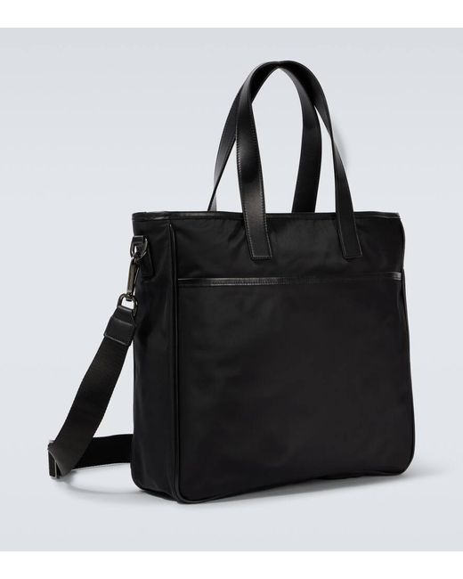 Kiton Leather-Trimmed Tote Bag in Black for Men | Lyst