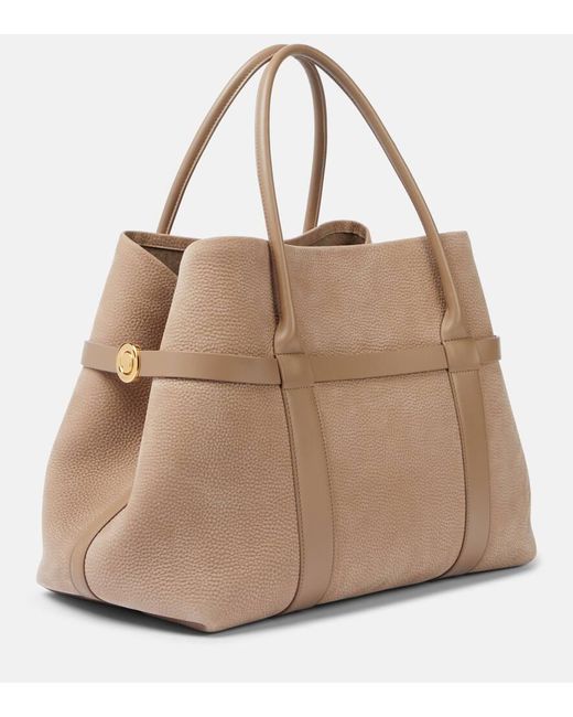 Loro Piana Ghiera Large Leather Tote Bag in Natural | Lyst