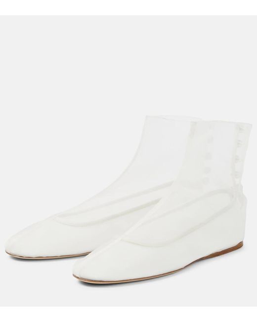 The Row Nymph Organza Ballet Flats in White | Lyst