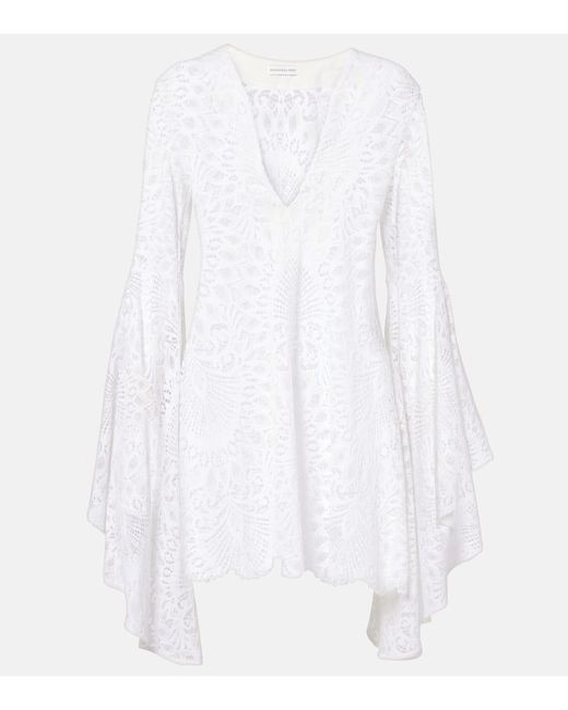 Alexandra Miro Bella Lace Beach Dress in White | Lyst