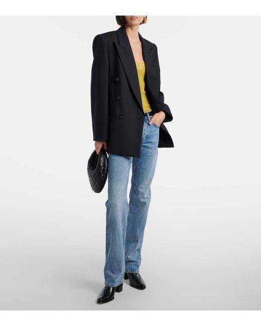 Saint Laurent Jill 60 Leather Ankle Boots in Black | Lyst