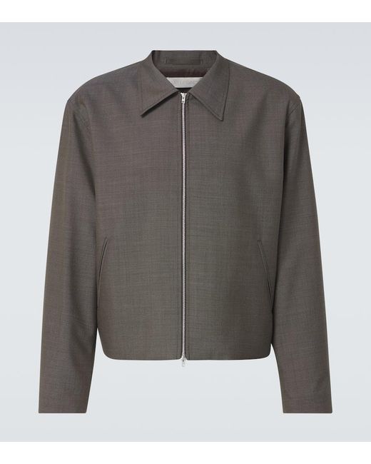 Our Legacy Mini Checked Virgin Wool Blouson in Gray for Men | Lyst