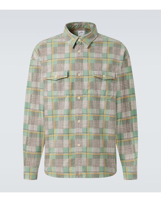 Visvim Pioneer Plaid Cotton Flannel Shirt in Green for Men | Lyst