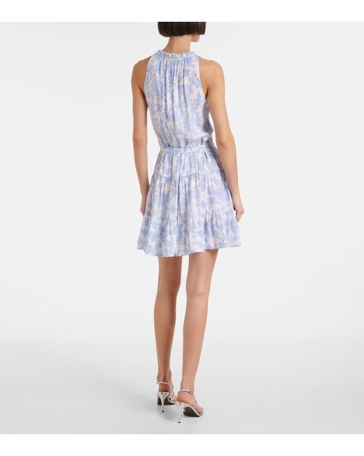 Heidi Klein Paisley Tiered Minidress in Blue | Lyst