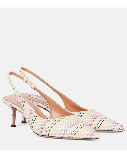 Aquazzura New Purist Sling 50 Slingback Pumps in Pink | Lyst