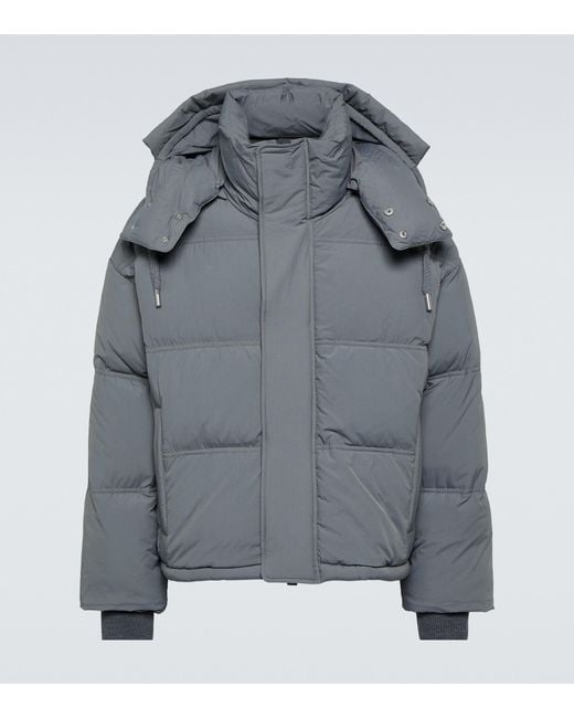 Ami Paris Puffer Down Jacket in Gray for Men | Lyst