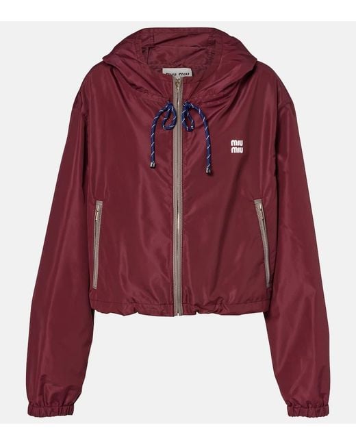 Miu Miu Technical Jacket in Red | Lyst UK