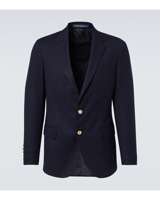 Polo Ralph Lauren The Iconic Doeskin Wool Blazer in Blue for Men | Lyst UK
