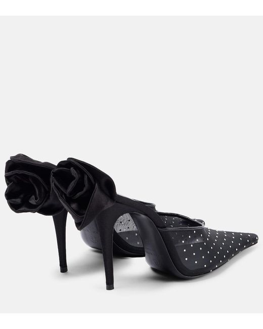 Magda Butrym Crystal-Embellished Mesh Pumps in Black | Lyst