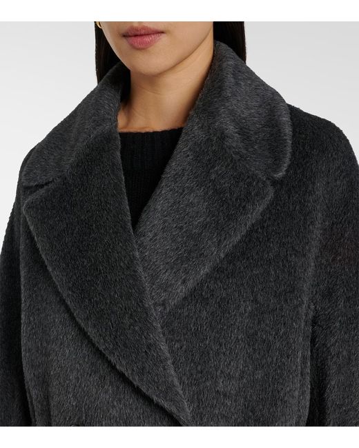 Max Mara Nicole Alpaca And Wool Teddy Coat in Black | Lyst