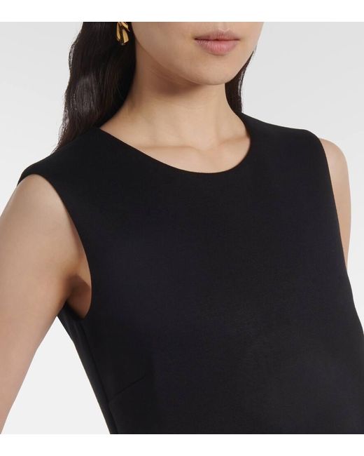 Max Mara Zigote Jersey Midi Dress in Black | Lyst