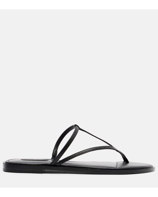 A.Emery Cyrus Leather Thong Sandals in Black | Lyst UK