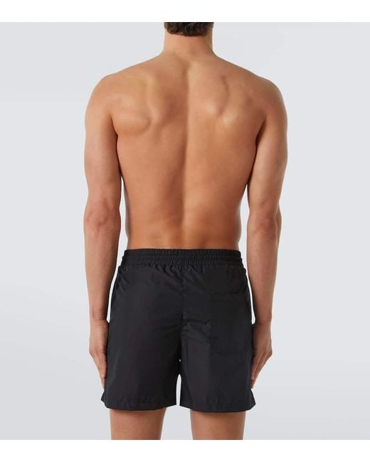 Gucci Logo Poplin Swim Trunks in Black for Men | Lyst