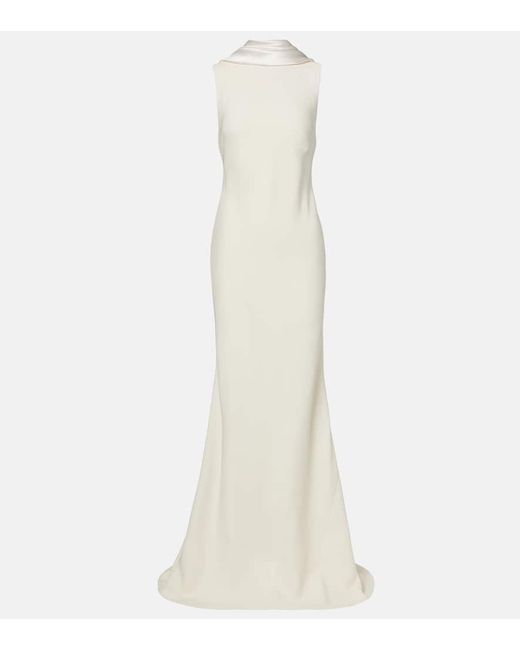 Danielle Frankel Bridal Miles Wool-Blend Gown in White | Lyst UK