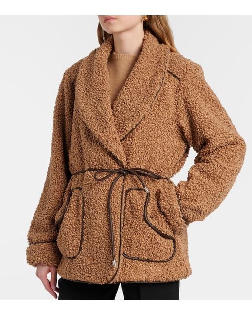 Jonathan Simkhai Kimia Faux Fur Jacket in Brown | Lyst