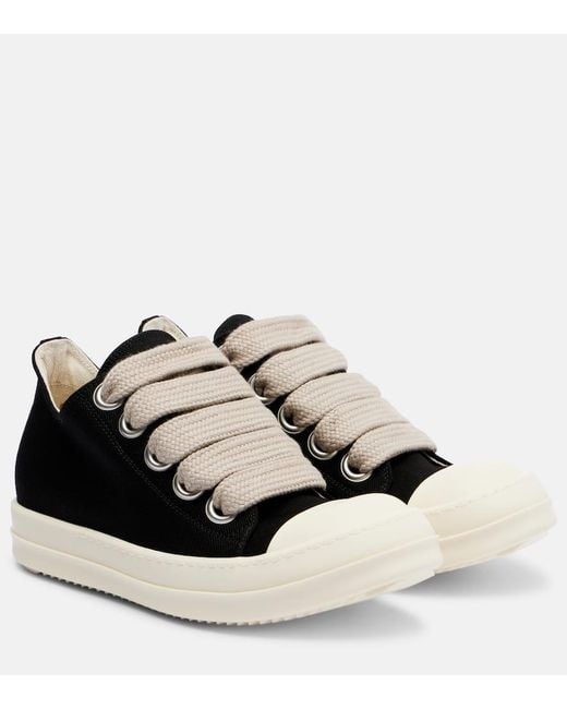 Rick Owens Jumbolace Denim Sneakers in Black | Lyst UK