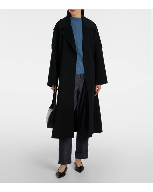 Max Mara Beato Virgin Wool Coat in Black | Lyst