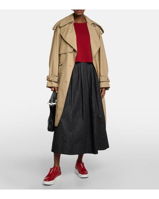 Max Mara Maxi Leather Sneakers in Red | Lyst