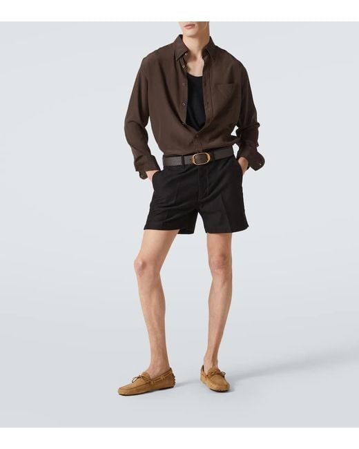 Tom Ford Suede Driving Shoes in White for Men | Lyst