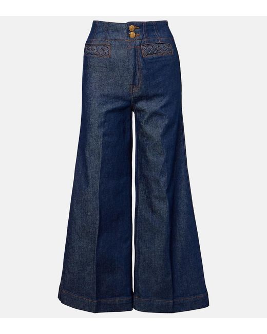 Zimmermann Awaken High-Rise Flared Jeans in Blue | Lyst UK
