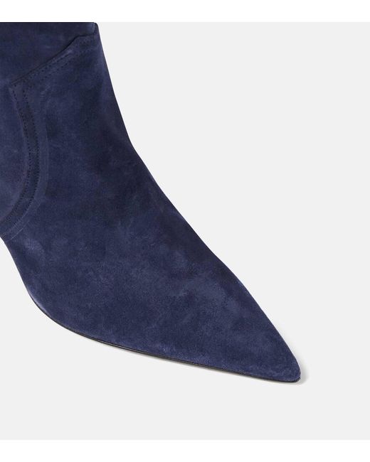 Paris Texas Paloma Suede Ankle Boots in Blue | Lyst