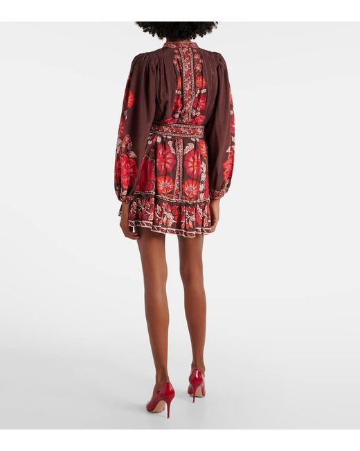 FARM Rio Mini Dress in Red | Lyst