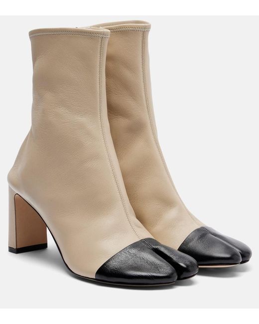 Christen Tabi 75 Leather Ankle Boots in Natural | Lyst UK