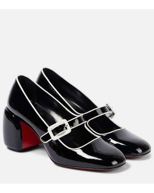 Christian Louboutin Minny Babe 70 Patent Leather Mary Jane Pumps in ...