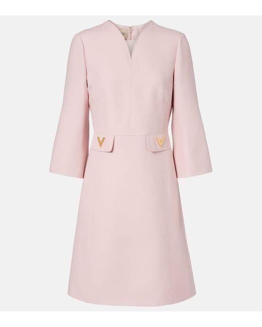 Valentino Crepe Couture Minidress in Pink | Lyst UK