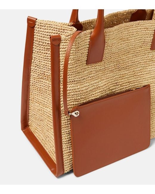 Christian Louboutin By My Side E/W Large Raffia Tote Bag in Brown | Lyst