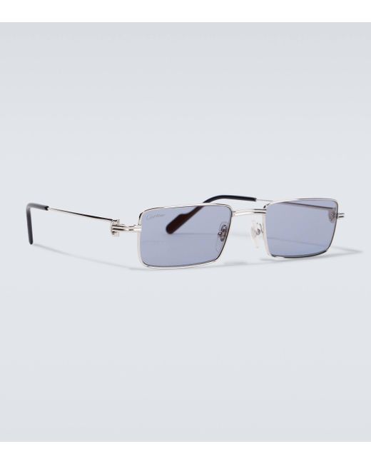 Cartier Premiere De Cartier Rectangular Sunglasses in Blue for Men ...
