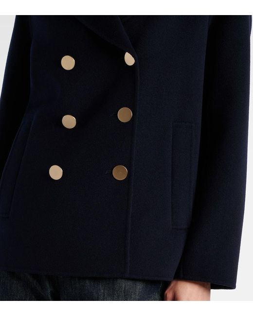 Max Mara Margot Wool Jacket in Blue | Lyst