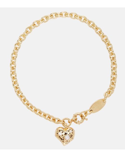 Vivienne Westwood Lee Embellished-Plated Necklace in Metallic | Lyst