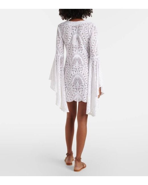 Alexandra Miro Bella Lace Beach Dress in White | Lyst