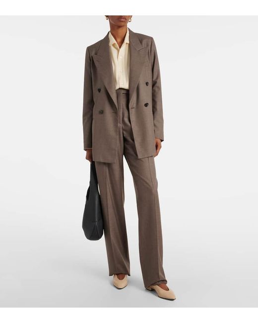 Loro Piana Aurora Virgin Wool Blazer in Brown | Lyst