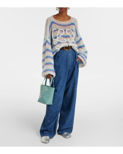 Loewe X Suna Fujita Puzzle Fold Squid Mini Tote Bag in Blue | Lyst