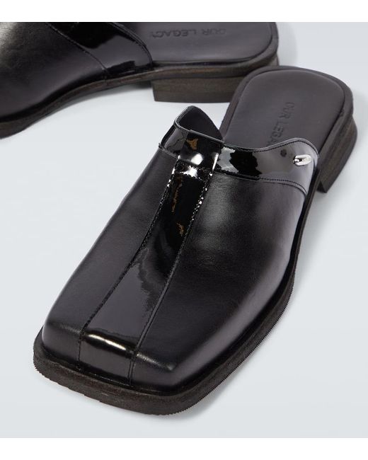 Our Legacy Blunt Leather Mules in Black for Men | Lyst