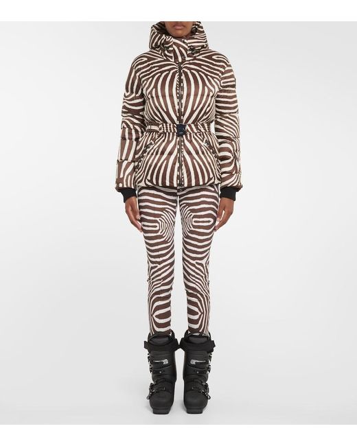 Bogner Elaine Zebra-print Stirrup Ski Pants in Black | Lyst