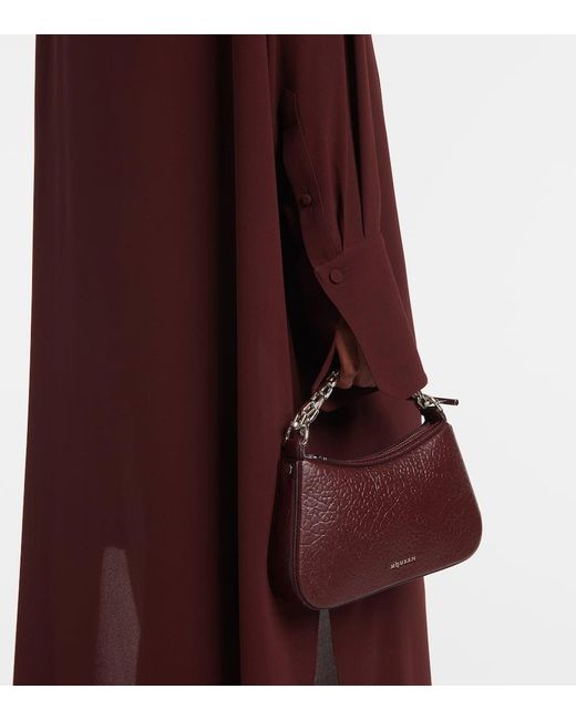 McQueen T-Bar Mini Leather Shoulder Bag in Purple | Lyst