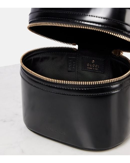 Gucci Mini Leather Vanity Bag in Black | Lyst