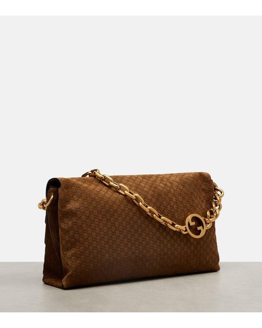 Gucci Interlocking G Large Shoulder Bag in Brown | Lyst UK