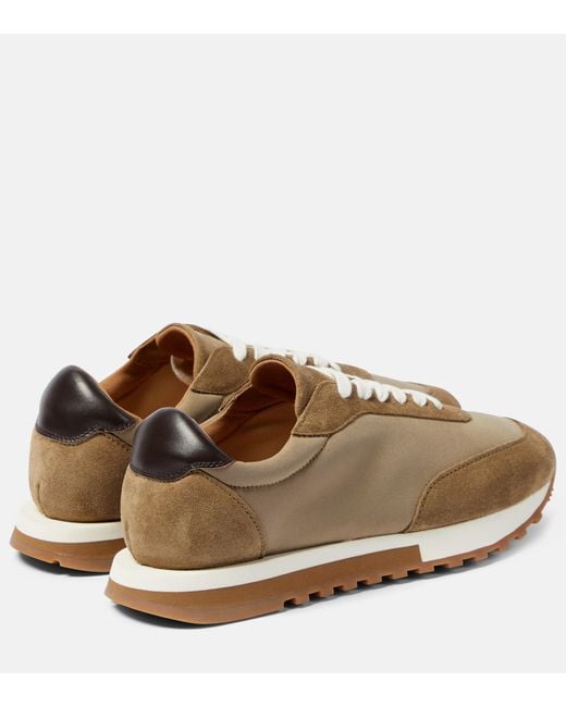 The Row Owen Runner Suede Sneakers in Brown | Lyst