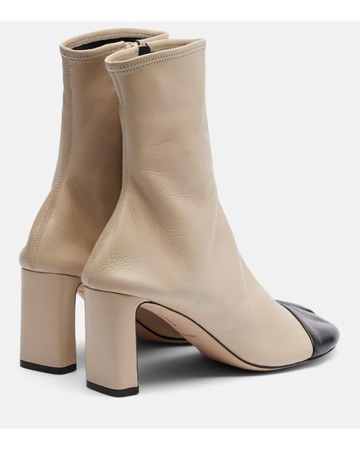 Christen Tabi 75 Leather Ankle Boots in Natural | Lyst UK